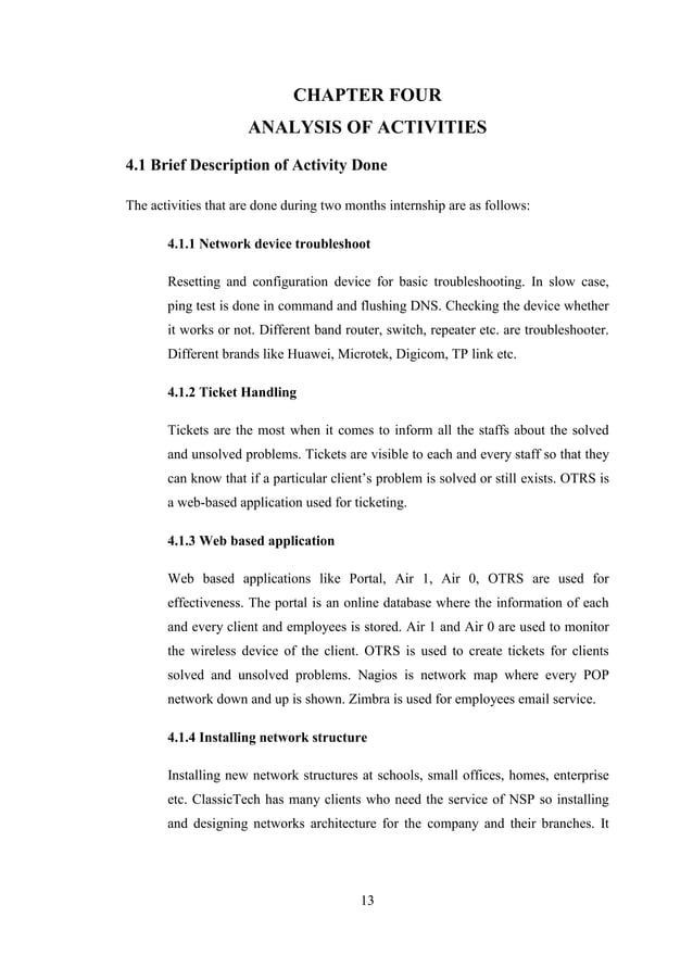 Final internship-report on the networking department of the internet ...