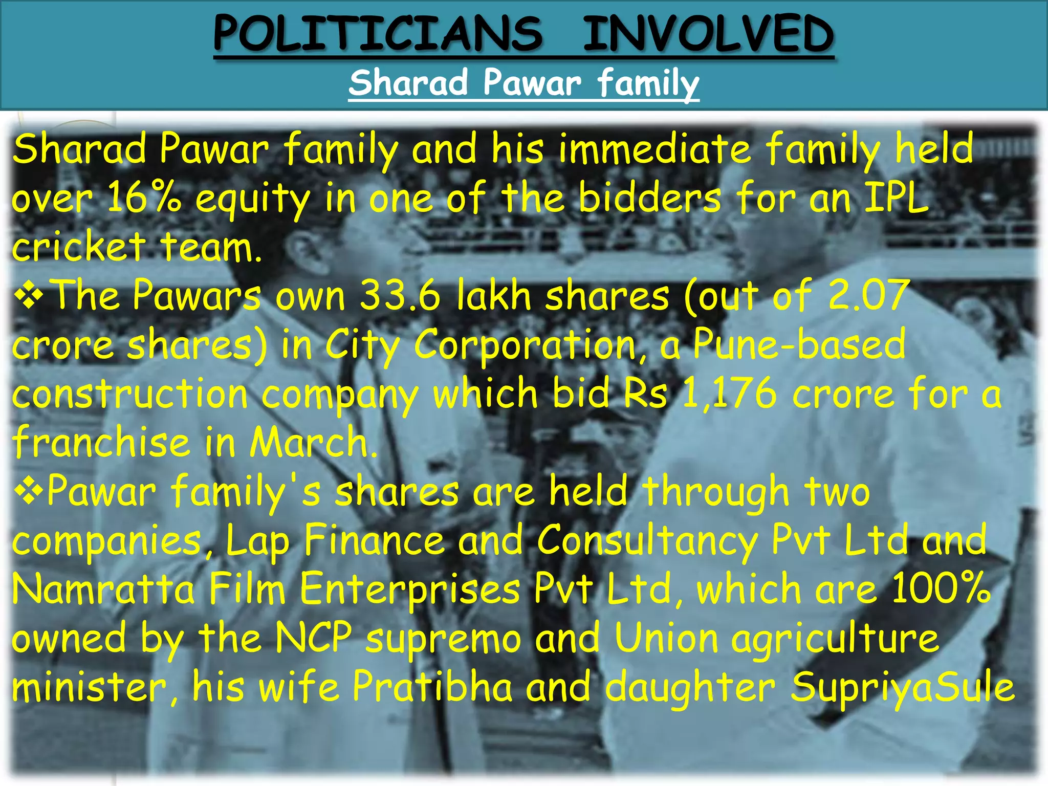 ipl-scam- NKT /TYBMS ...............hemant | PPT