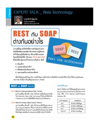 SOAP v.s REST ต่างกันอย่างไร | PDF