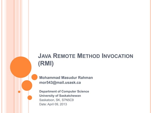 Java RMI Presentation | PPTX