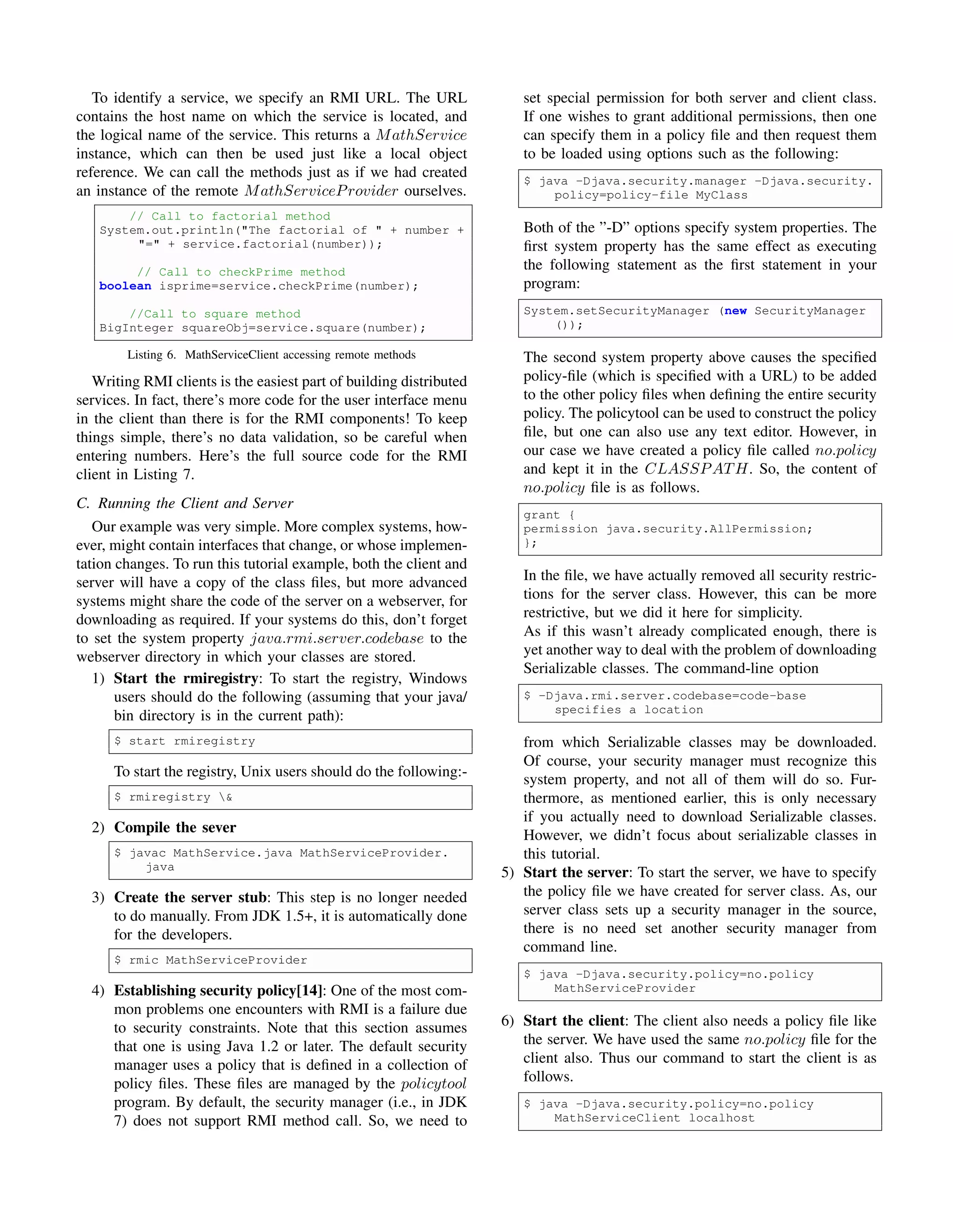 Java RMI Detailed Tutorial | PDF