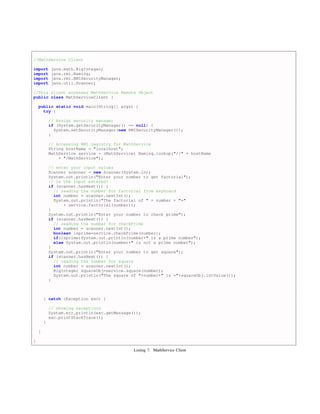 Java RMI Detailed Tutorial | PDF