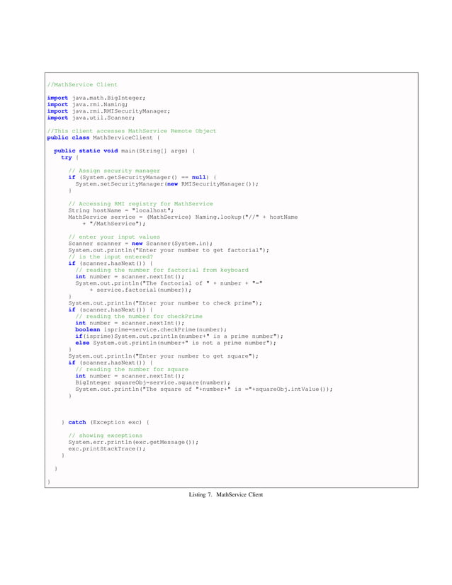 Java RMI Detailed Tutorial | PDF