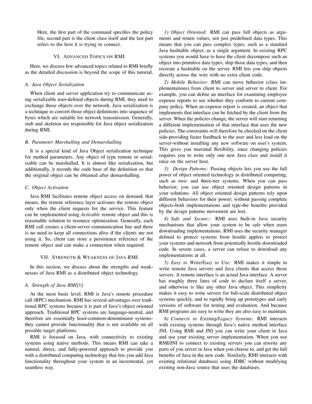 Java RMI Detailed Tutorial | PDF