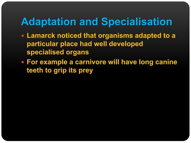 Jean Baptiste Lamarcks Theory Of Inheritance Of Acquired Characters Ppt