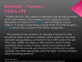 Introduction | Categories for Description of Works of Art | CDWA-LITE | PPT