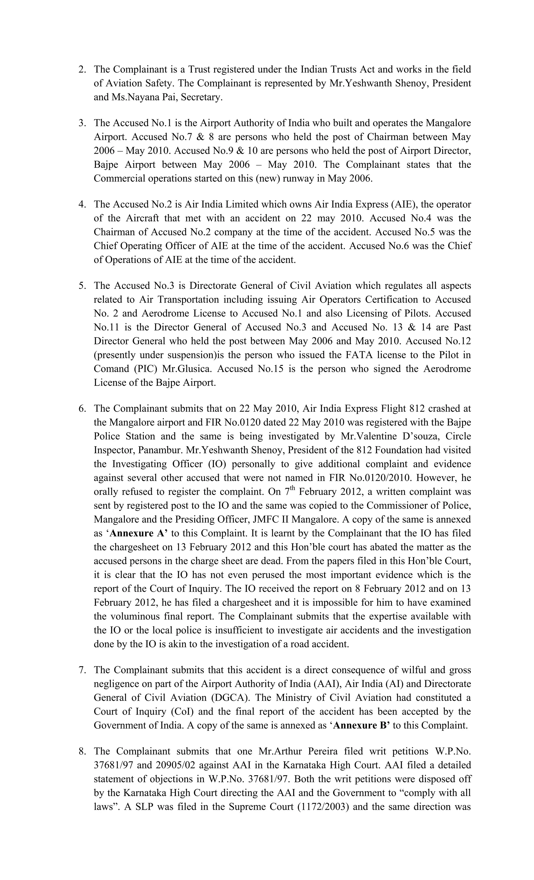 Final mangalore-812-complaint | PDF