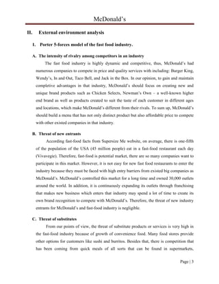 Final mc donald | DOCX | Food Industry | Industries