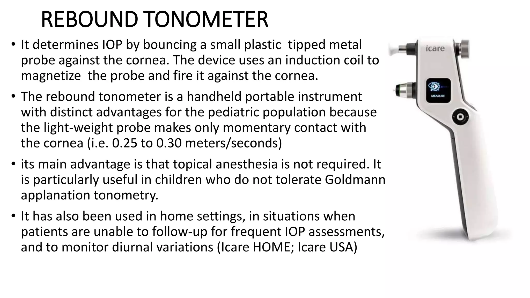 Means of IOP measurement | PPTX