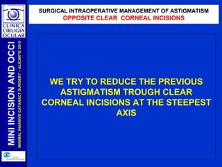 SURGICAL INTRAOPERATIVE MANAGEMENT OF ASTIGMATISM | PPT