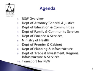 NCOSS Community Budget Briefing 2013-14 NSW State Budget | PPT
