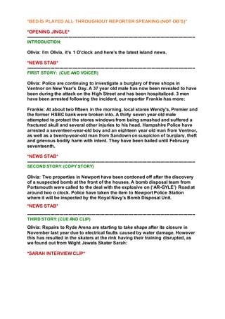 Final News Bulletin Script | DOCX