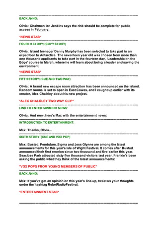 Final News Bulletin Script | DOCX