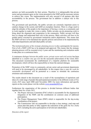 National Integrated Strategic Plan (NISP) - Aruba | PDF