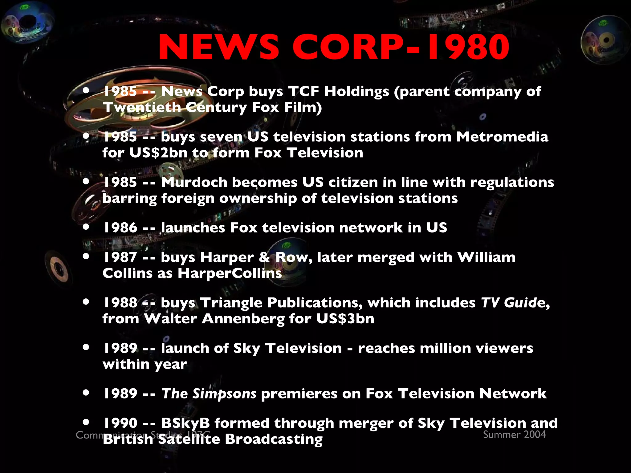 MEDIA CONGLOMERATES | PPT