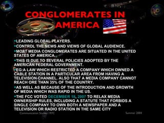 MEDIA CONGLOMERATES | PPT