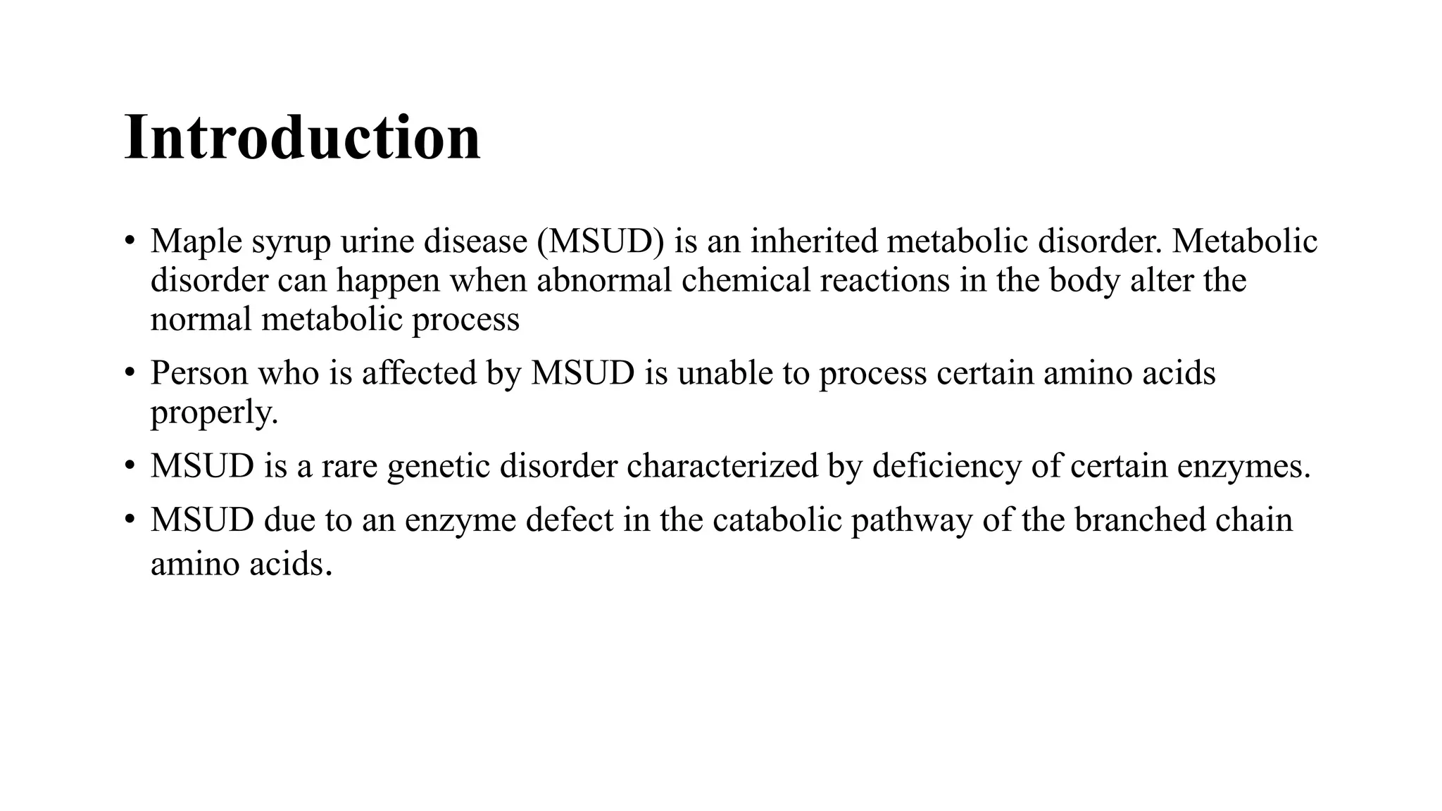 Maple Syrup Urine Disease, Phenylketonuria & Alkaptonuria | PPTX