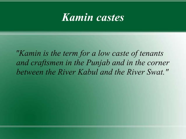 caste system in pakistan | PPTX