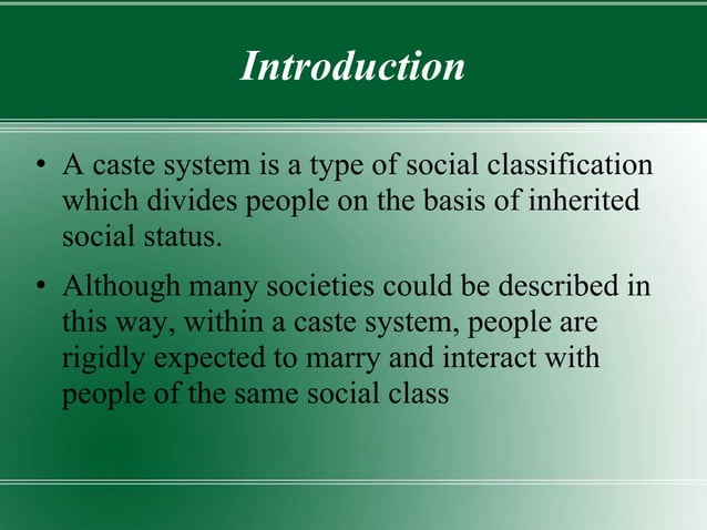 caste system in pakistan | PPTX