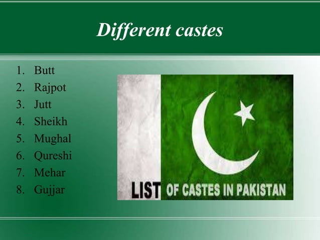 caste system in pakistan | PPTX