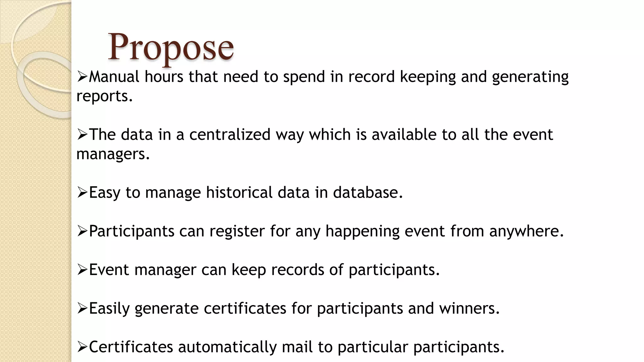 Event Management System Document | PPTX