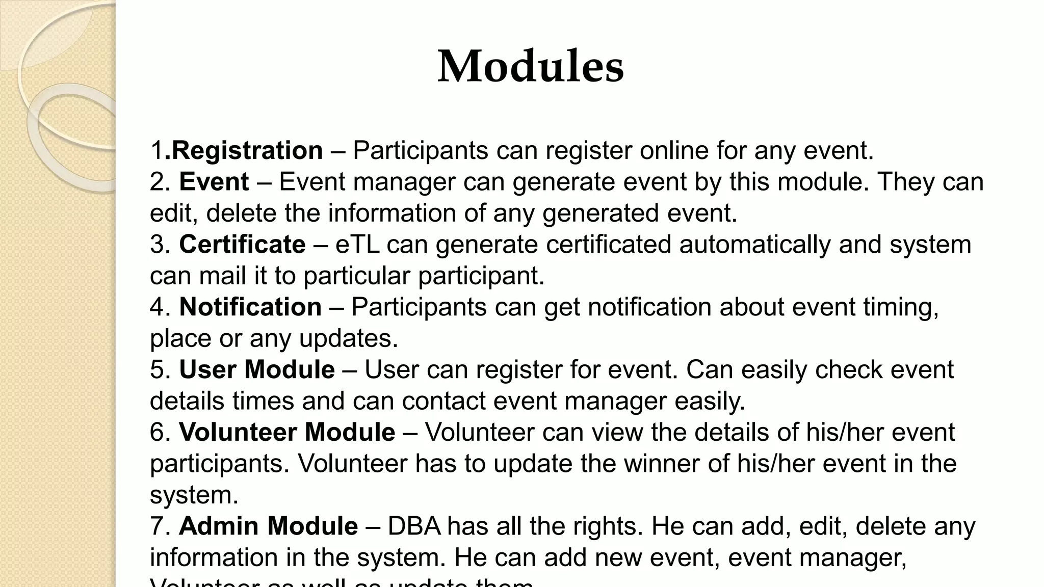 Event Management System Document | PPTX