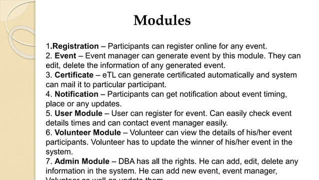 Event Management System Document | PPTX