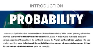 Basic probability Concepts and its application By Khubaib Raza | PPT