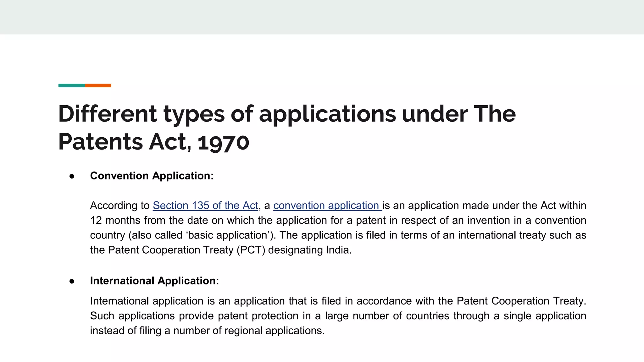 Procedure for filing an application for patent | PPTX