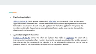 Procedure for filing an application for patent | PPTX
