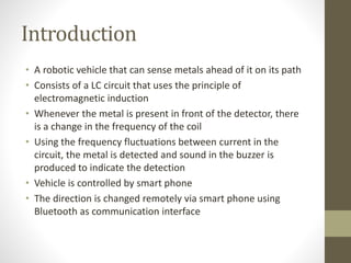 Metal detector robot | PPTX
