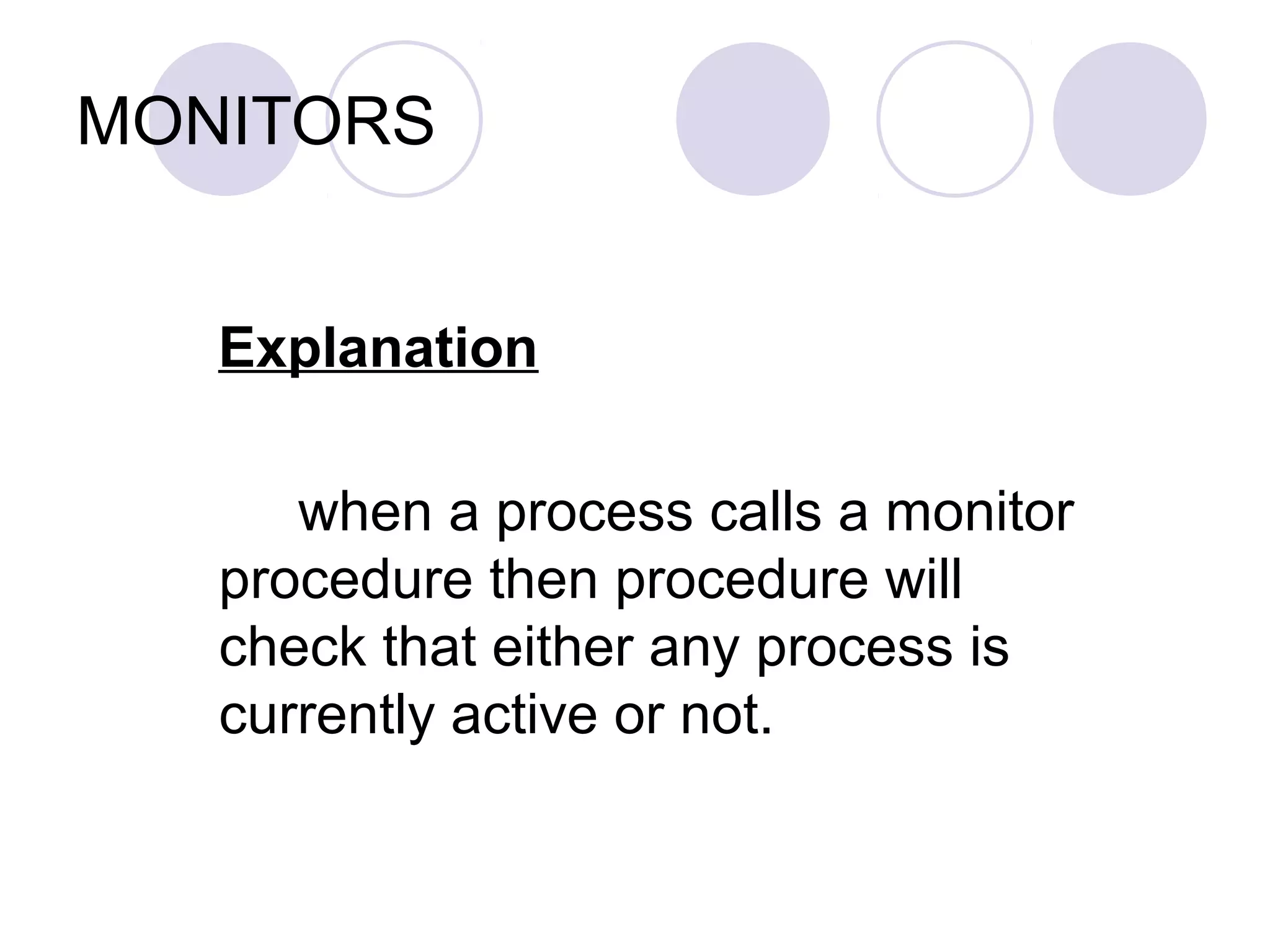 Operating System - Monitors (Presentation) | PPT