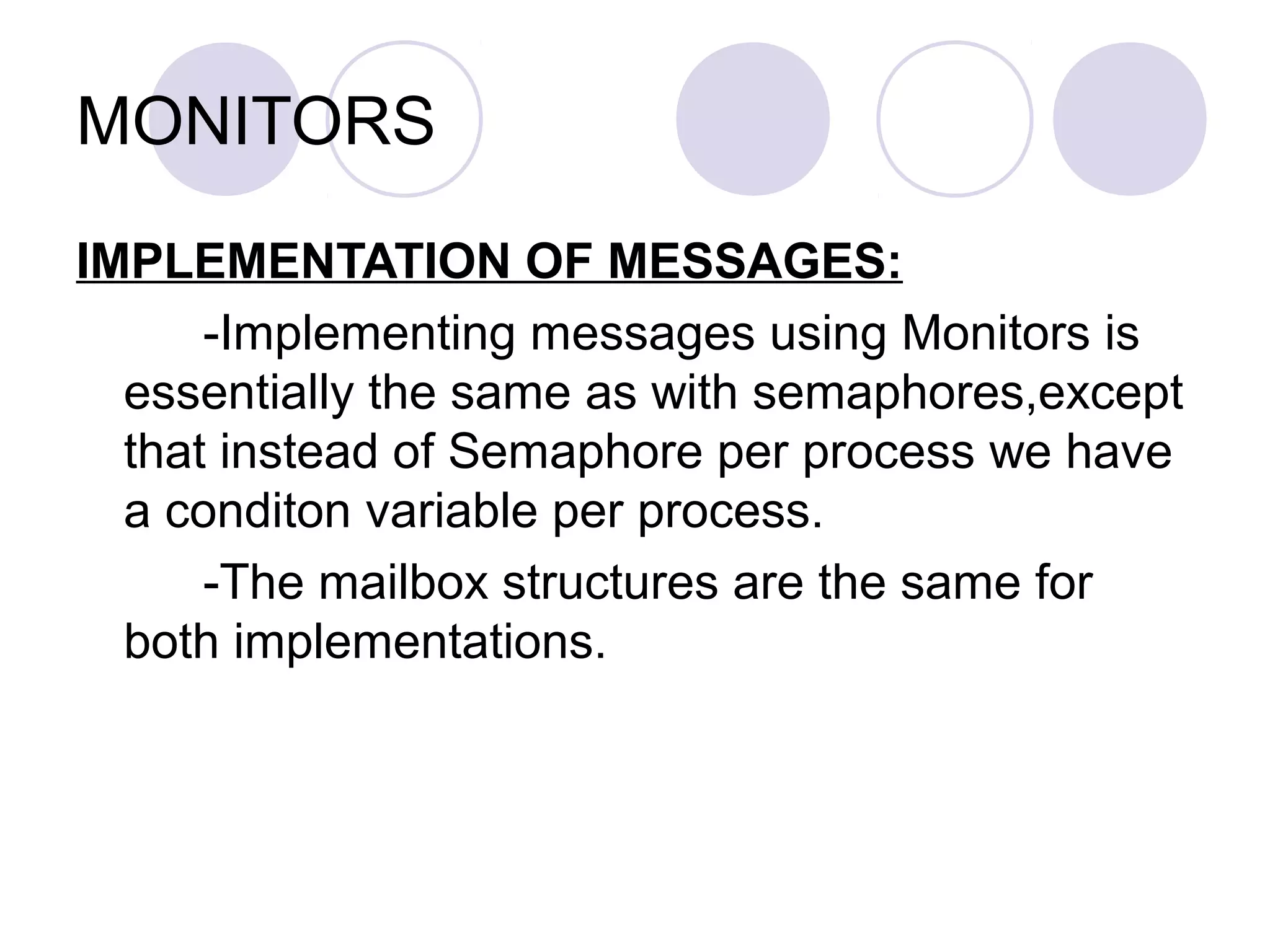 Operating System - Monitors (Presentation) | PPT