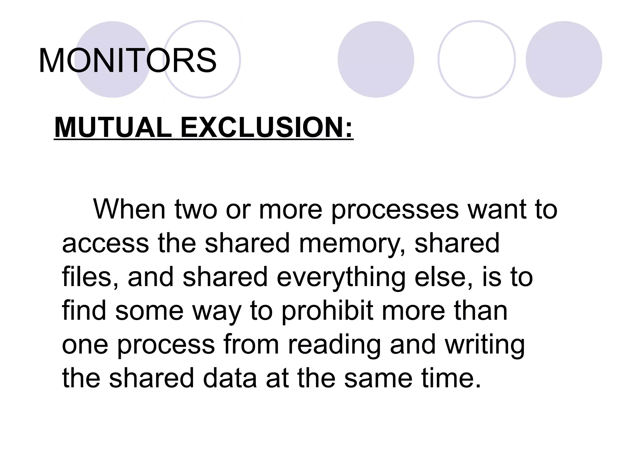 Operating System - Monitors (Presentation) | PPT
