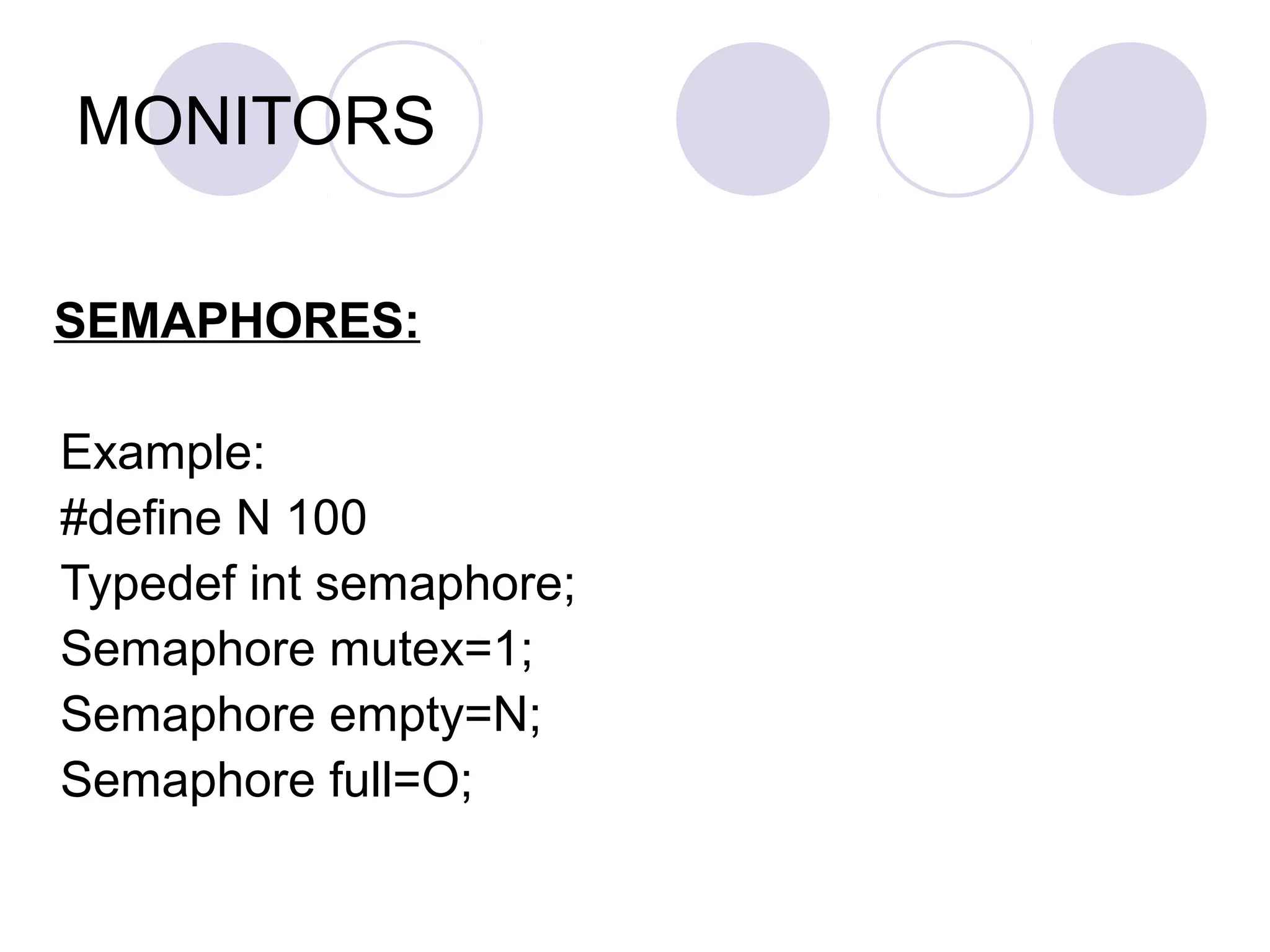 Operating System - Monitors (Presentation) | PPT