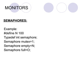 Operating System - Monitors (Presentation) | PPT