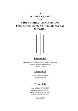 Stock Market Analysis and Prediction | DOCX