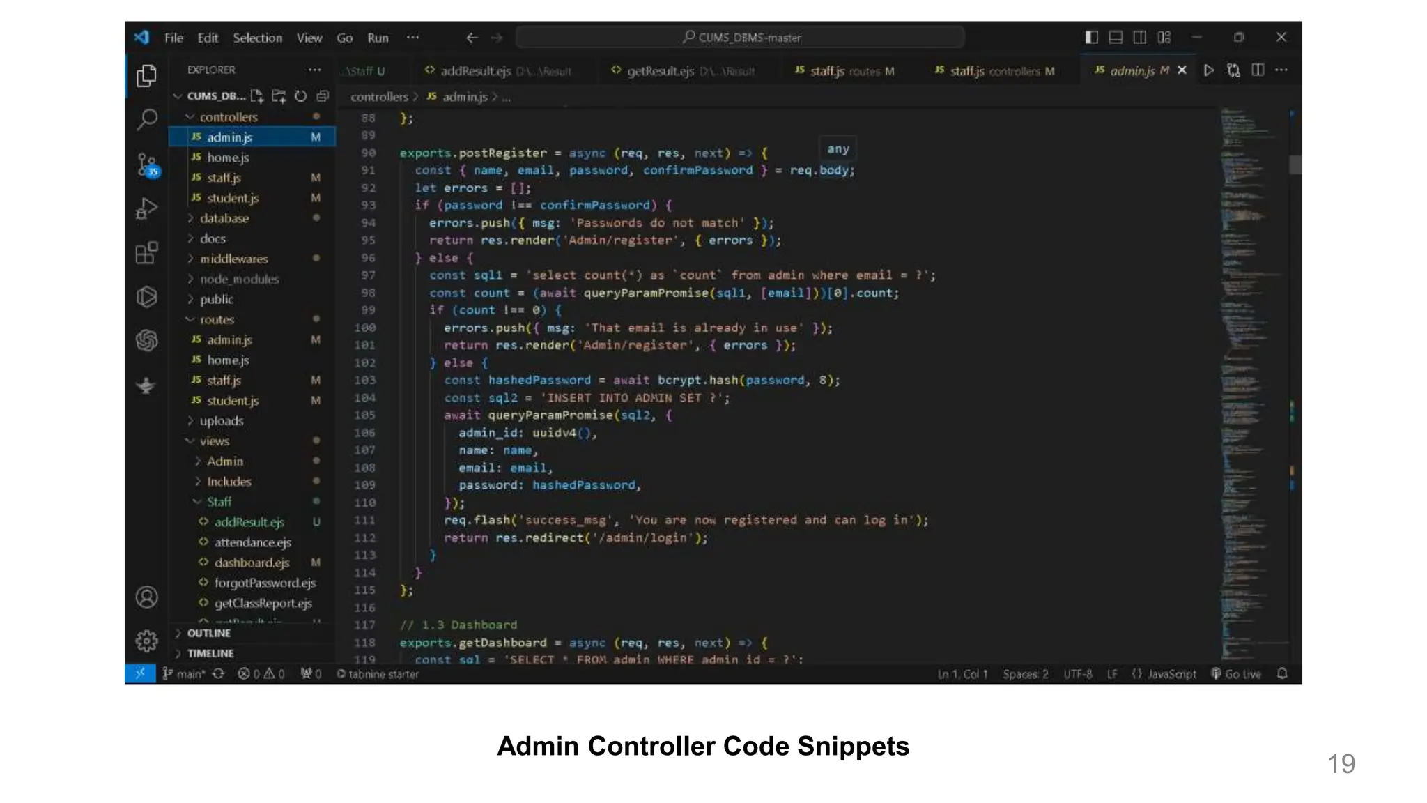 result management system report for college project | PPTX