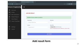 result management system report for college project | PPTX