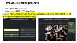 result management system report for college project | PPTX