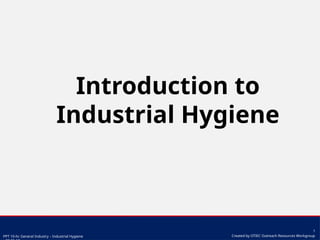 Basic Occupational safety and health_PPT | PPTX