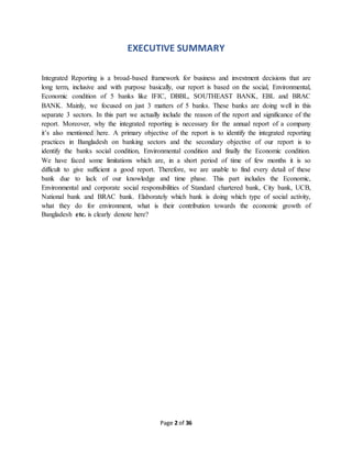 Report of Banking Company | DOCX