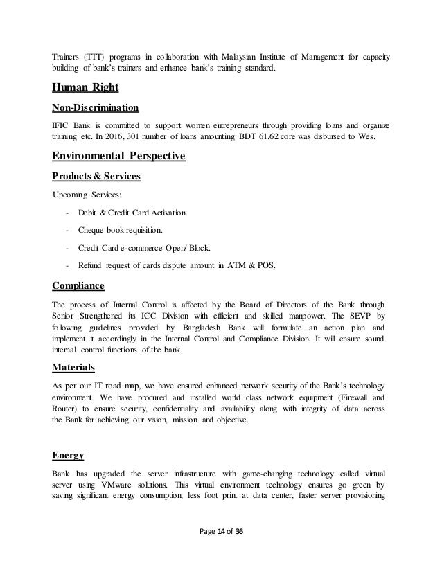 Report of Banking Company