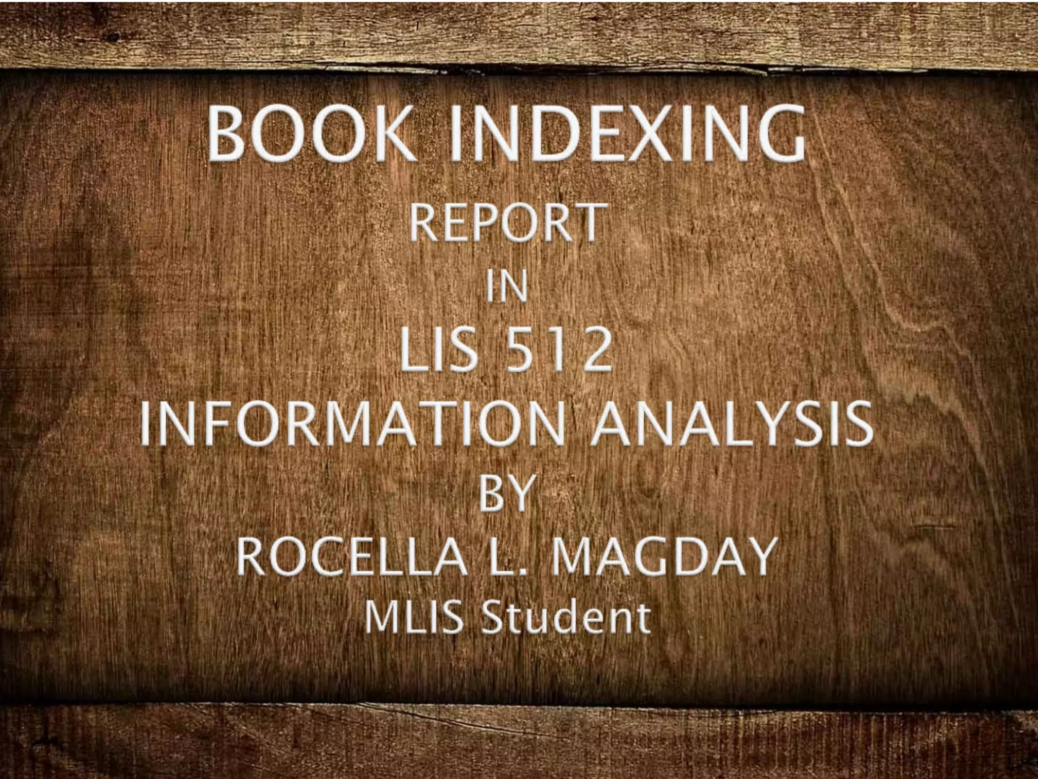 2020 Book indexing Report | PPT