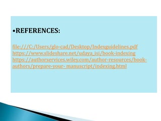 2020 Book indexing Report | PPT