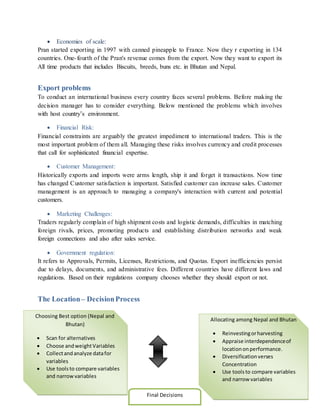 Pran-‘All Time’ food product is exporitng on Bhutan and Nepal | DOCX