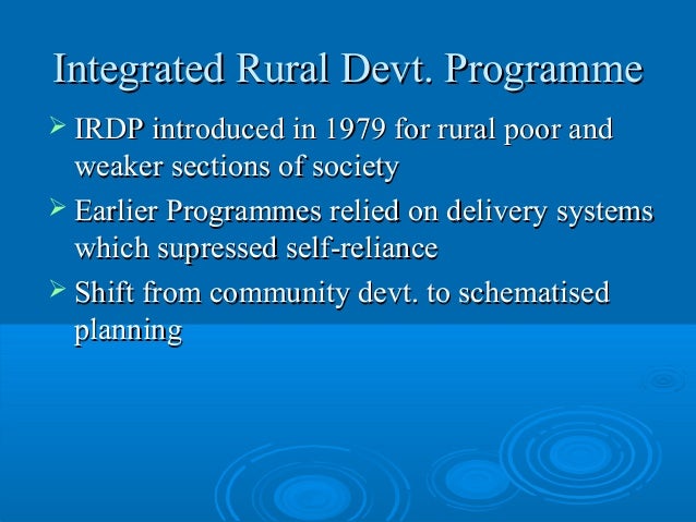 Integrated Rural Development Program - Alchetron, the free social ...