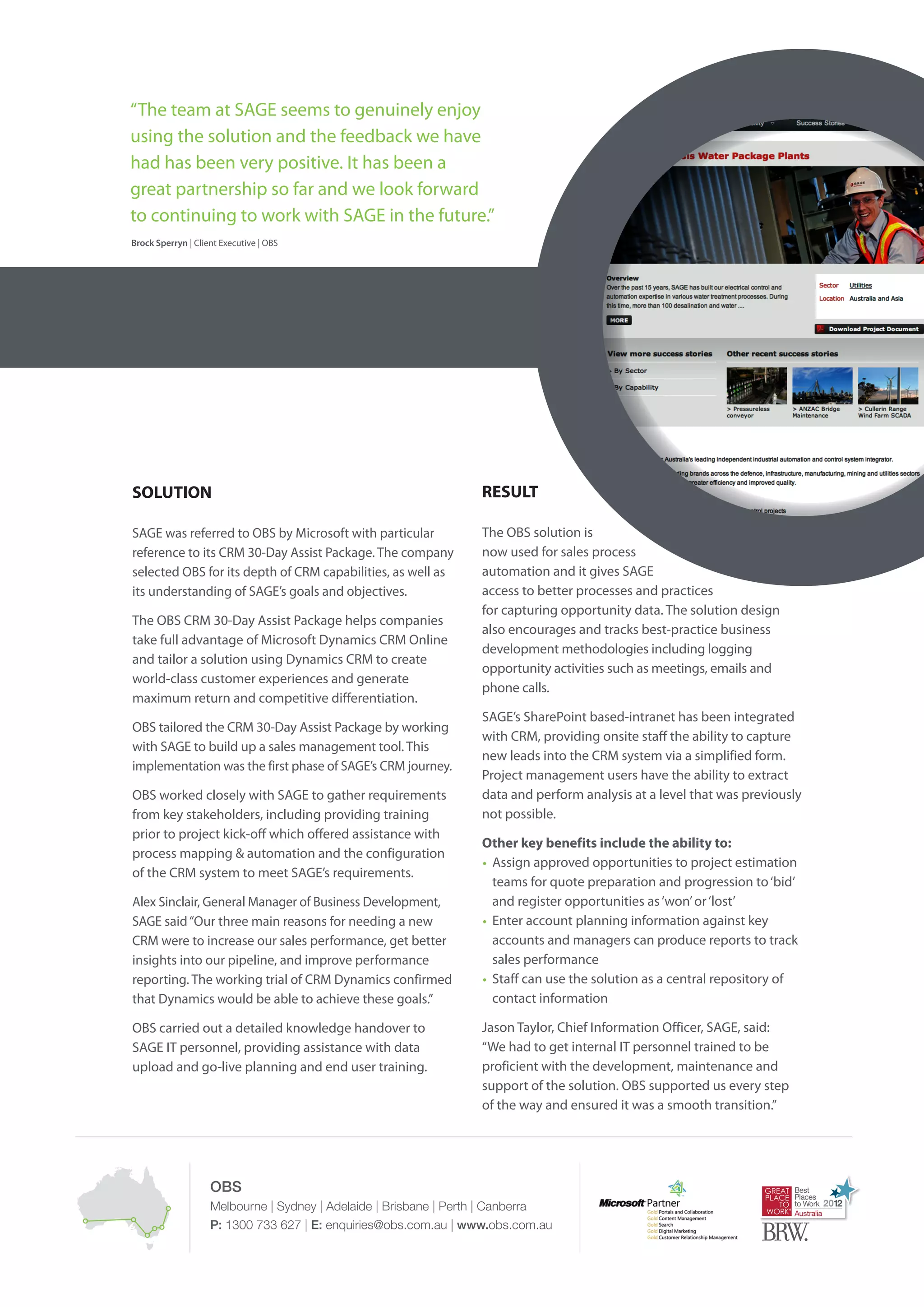 Sage Automation Case Study | PDF