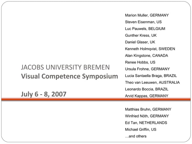 Media Literacy and Visual Competence | PPT