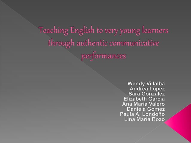 Teaching-english-to-very-young-learners | PPTX